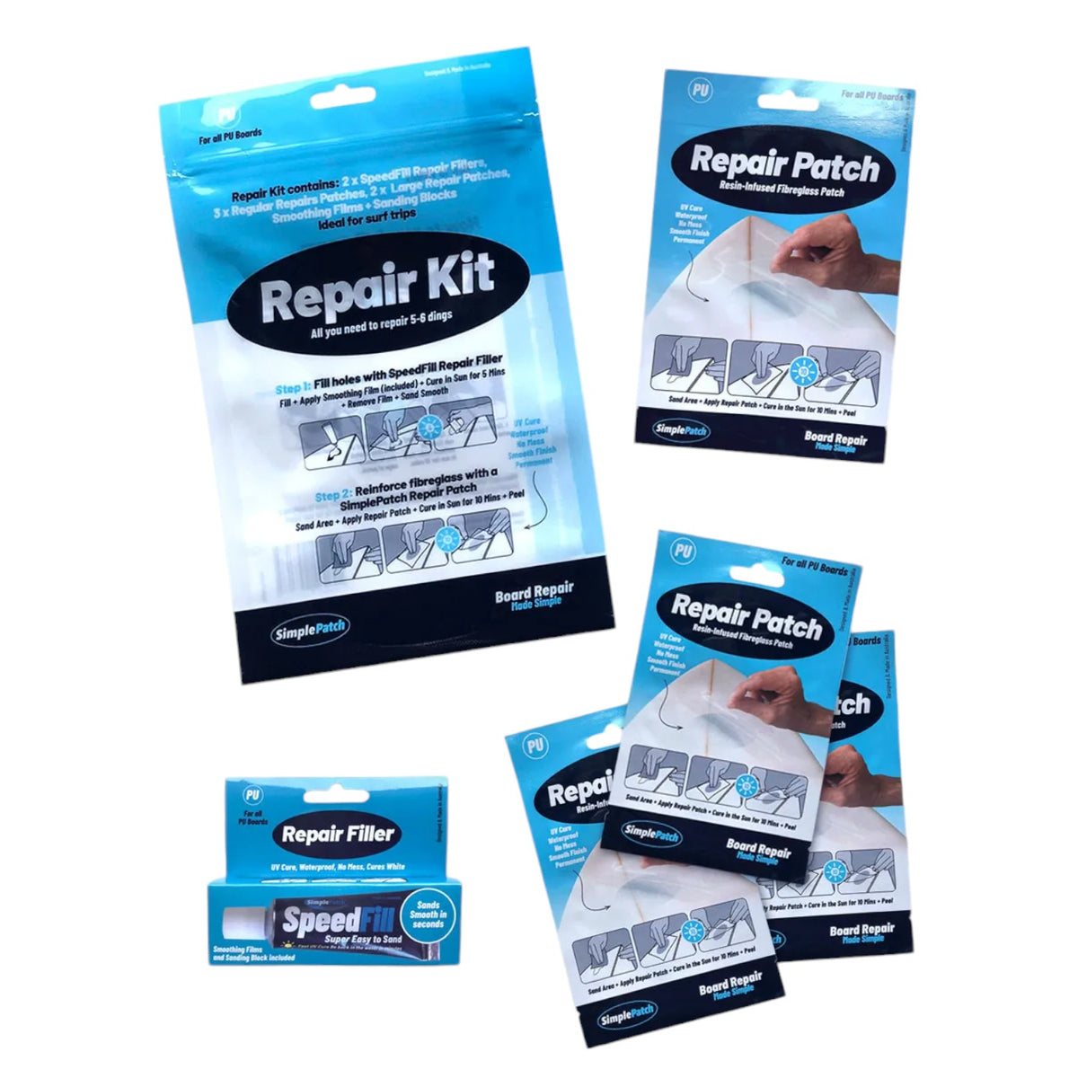 SimplePatch Repair Kit PU - Melbourne Surfboard Shop